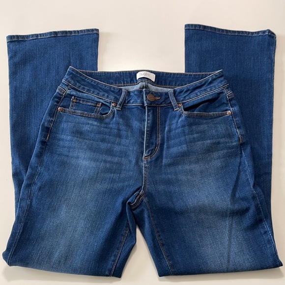 LOFT | Jeans | Loft Outlet Wide Leg Curvy Bootcut Jeans Size 8 | Poshmark